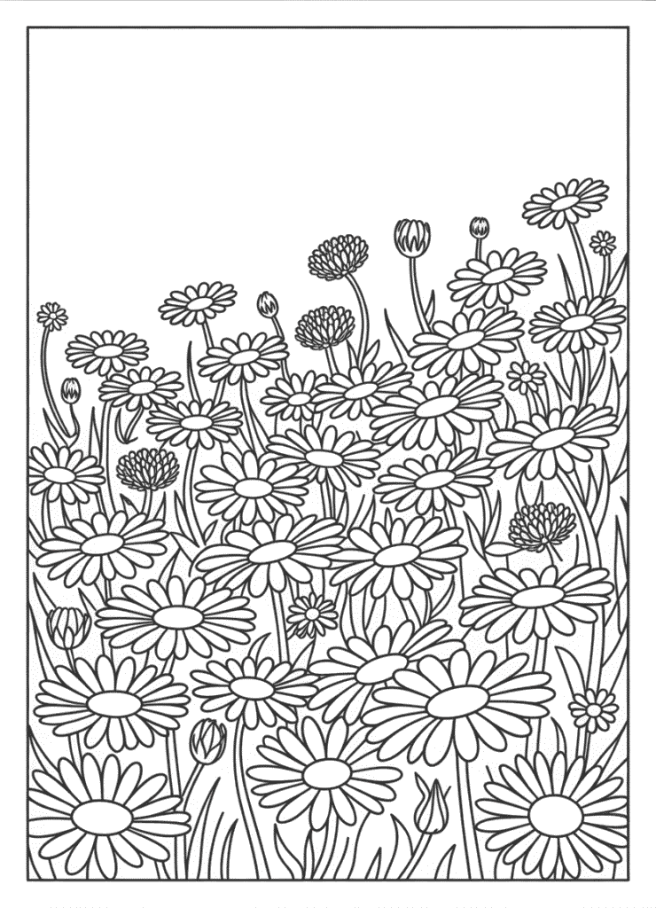 48 Flower Coloring Pages - Free Printable PDF Collection