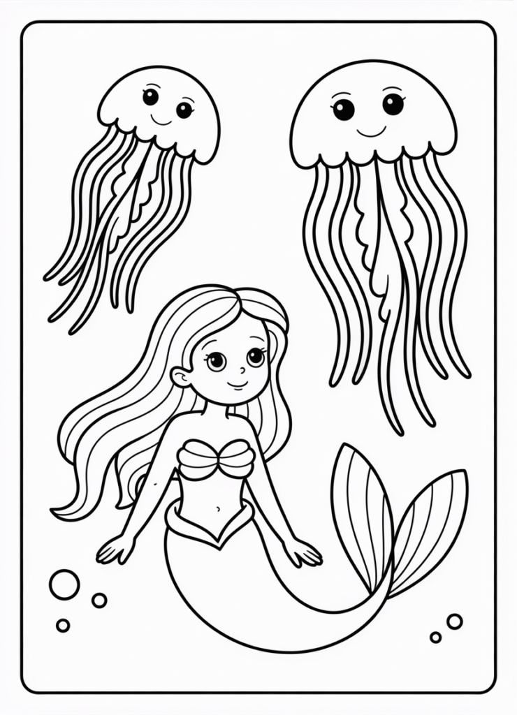 62 Mermaid Coloring Pages - Free Printable PDF Collection
