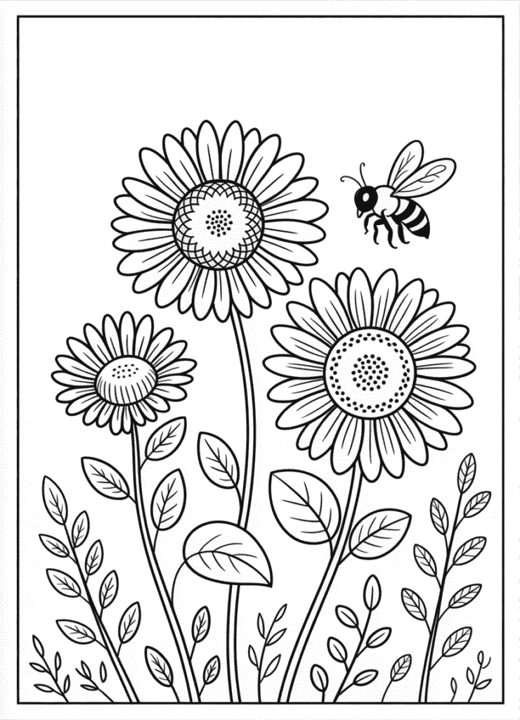 48 Flower Coloring Pages - Free Printable PDF Collection