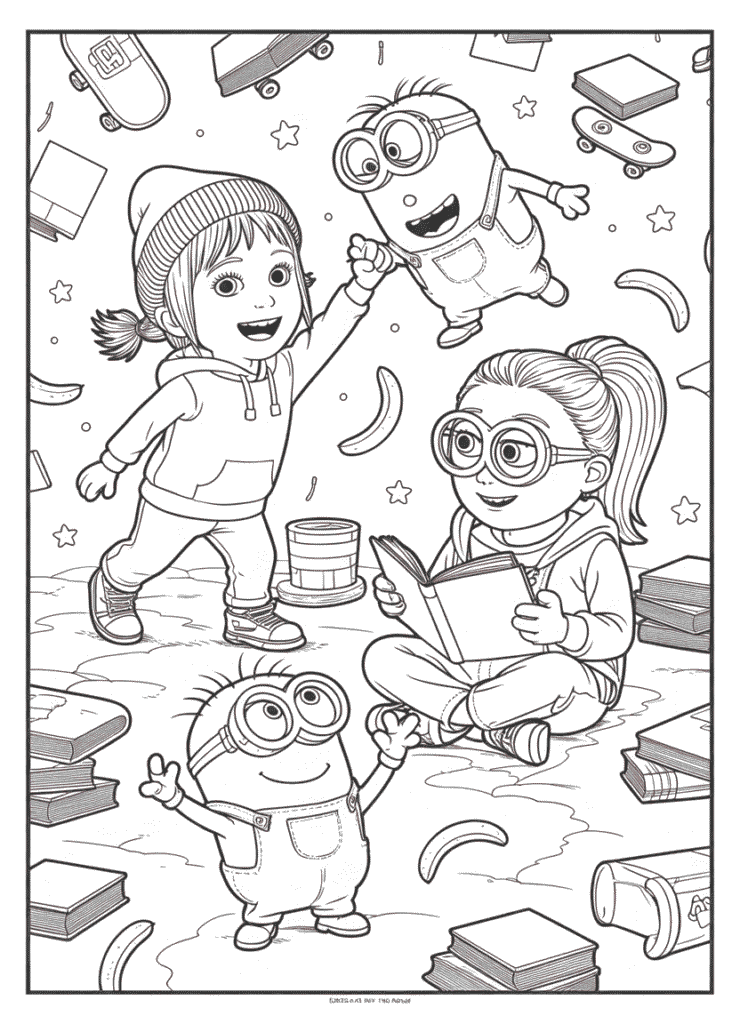 Minions Edith Minion Favorito Pobarvanke Villano Envergonhada ...