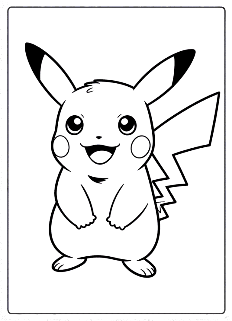 60 Pikachu Coloring Pages - Free Printable PDF Collection
