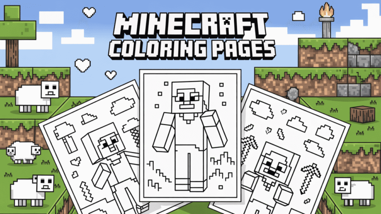 54 Minecraft Coloring Pages - Free Printable PDF Collection