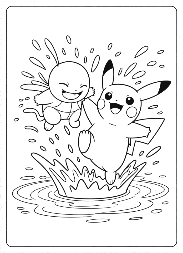 60 Pikachu Coloring Pages - Free Printable PDF Collection