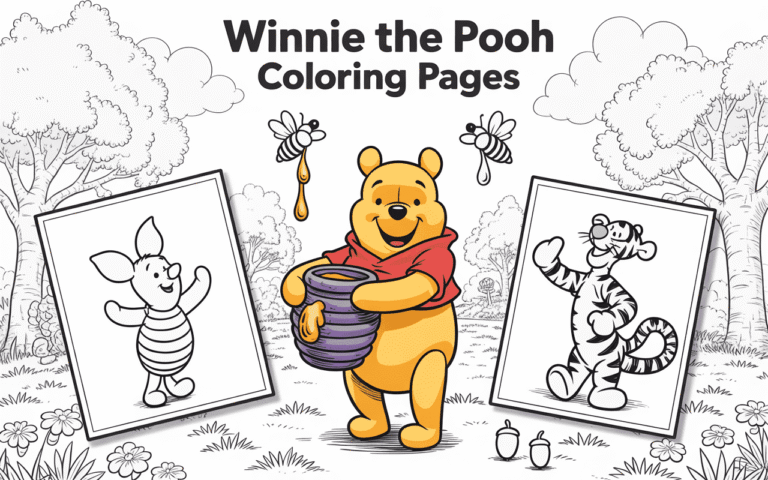 45 Winnie the Pooh Coloring Pages - Free Printable PDF Collection