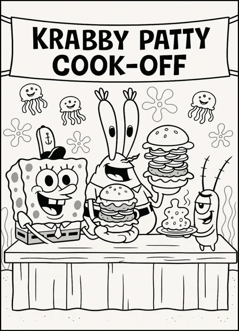 60 SpongeBob Coloring Pages - Free Printable PDF Collection
